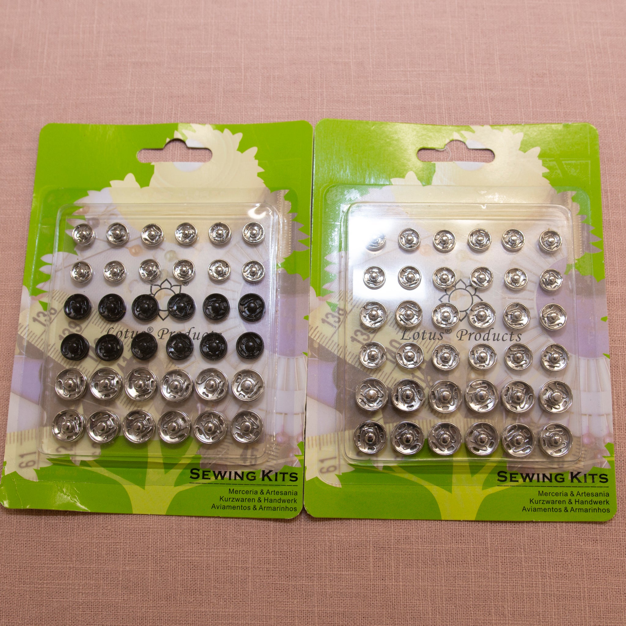 Garment Snap Buttons Set, 36pcs. Metal